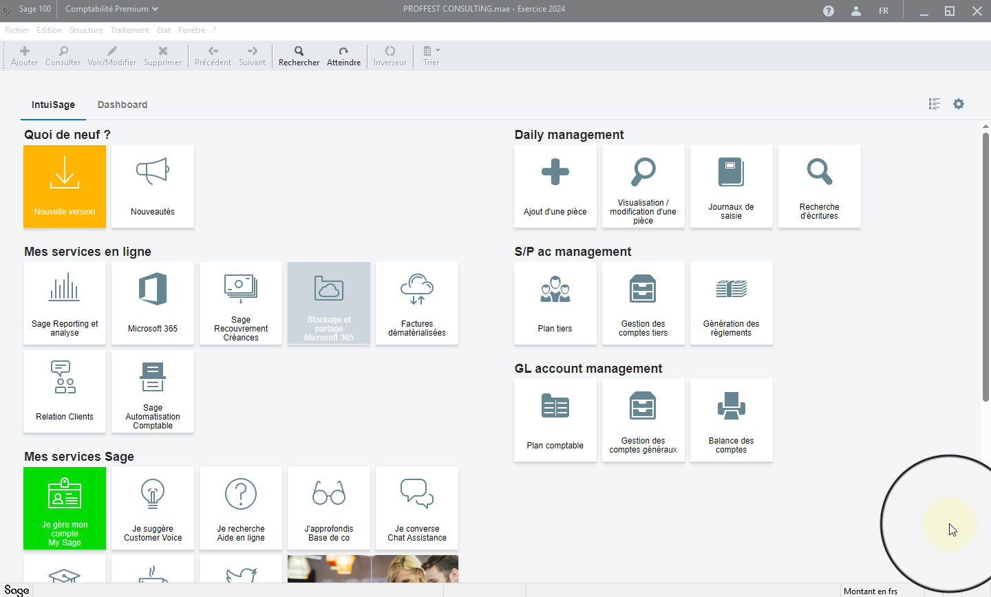 Logiciel de Comptabilité Sage 100c v9 - Comptabilité Sage 100c v9